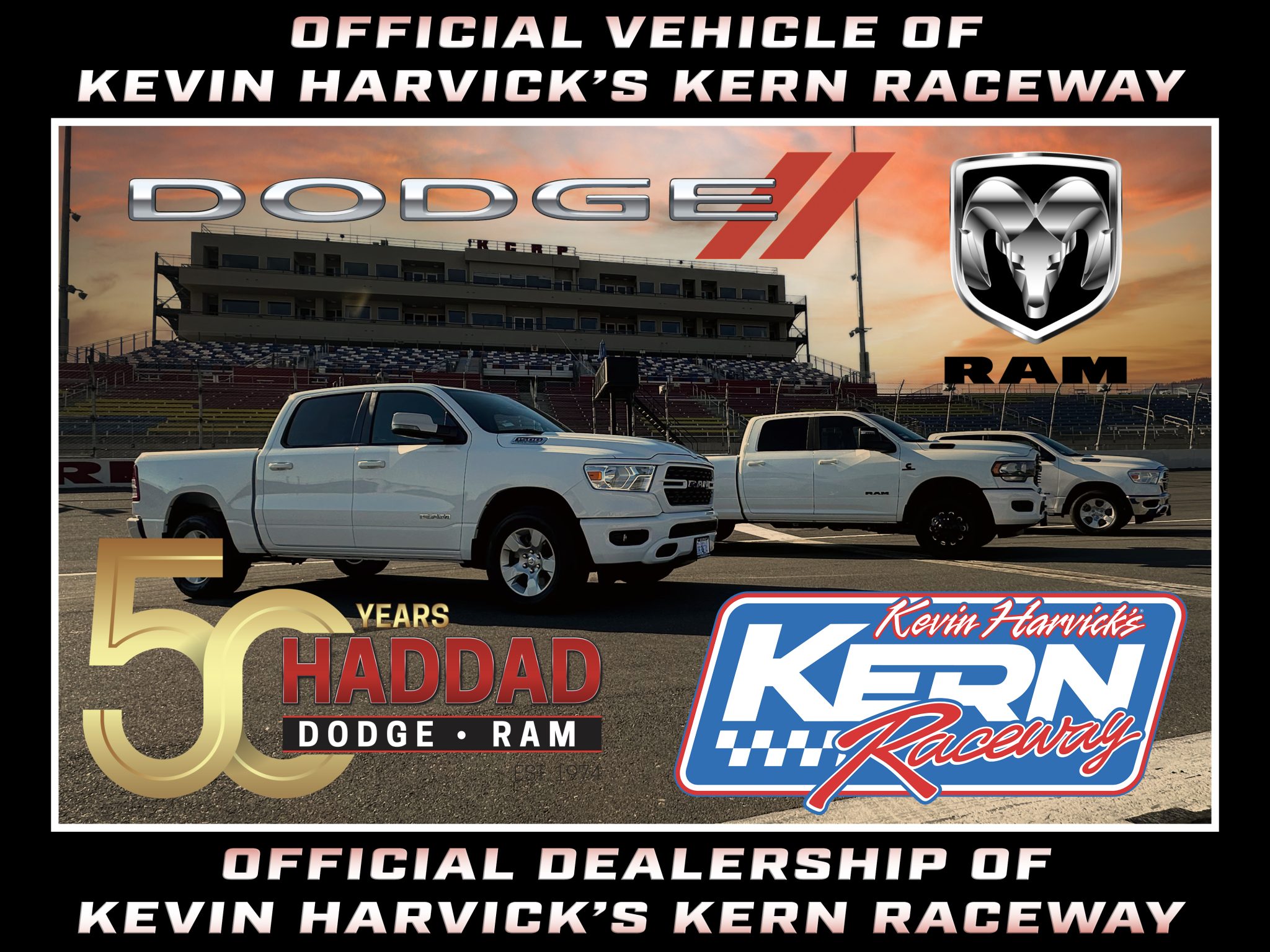 HADDAD DODGE RAM NAMED OFFICIAL AUTO DEALER OF KEVIN HARVICK’S KERN ...
